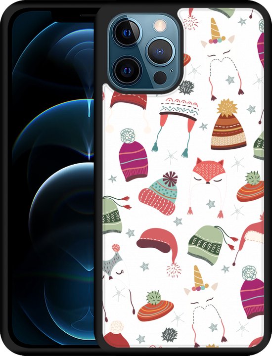 iPhone 12 Pro Max Hoesje - Design op Glas - Winter Hats - Designed by ...
