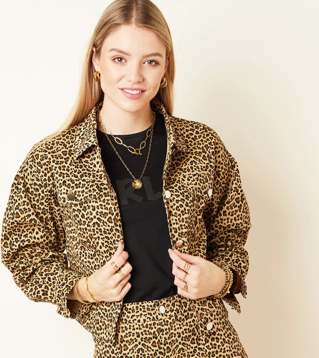 Jasje met panter/luipaard/dieren print, maat S | bol.com