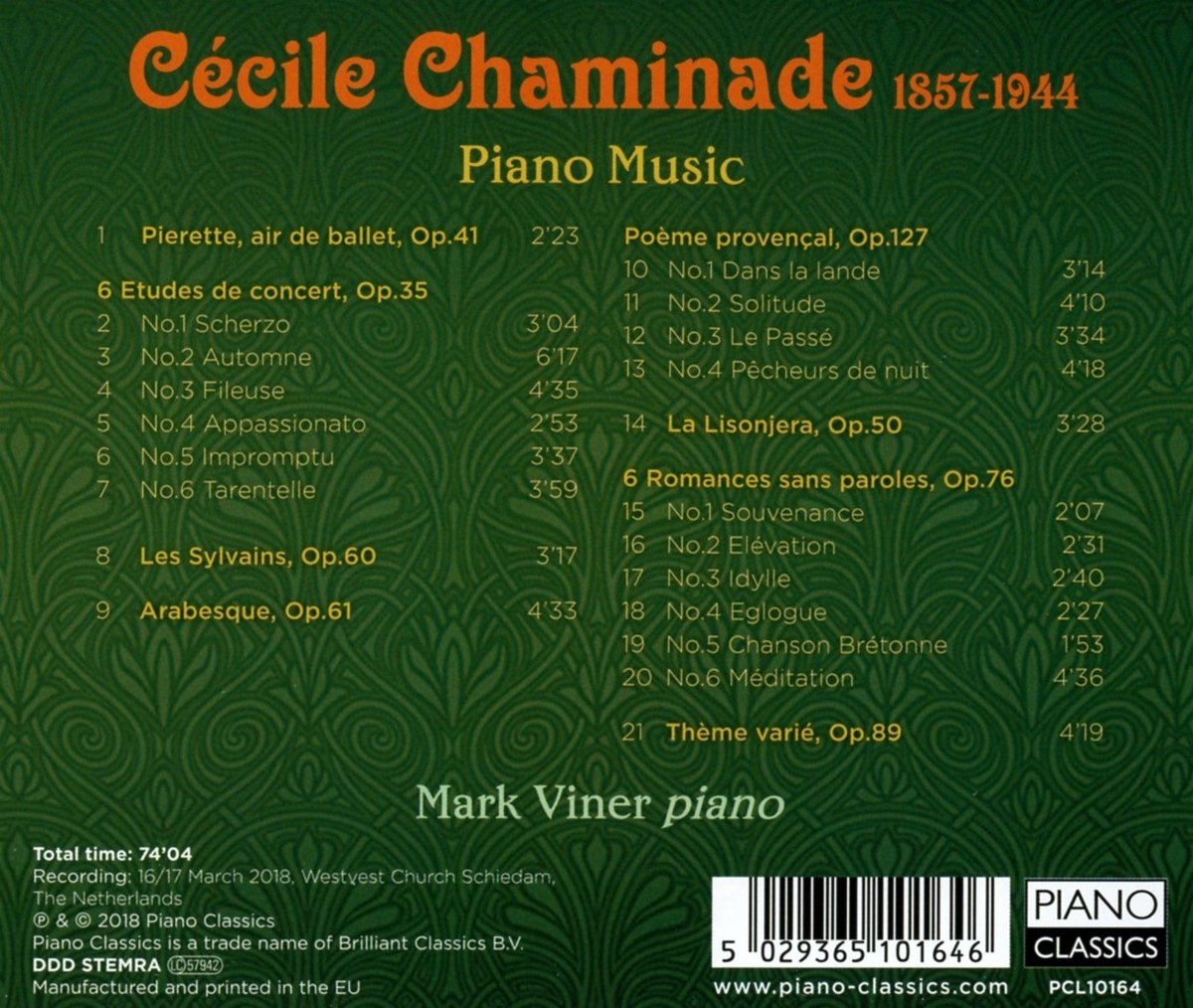 Mark Viner - Chaminade: Piano Music (CD), Mark Viner | CD (album ...