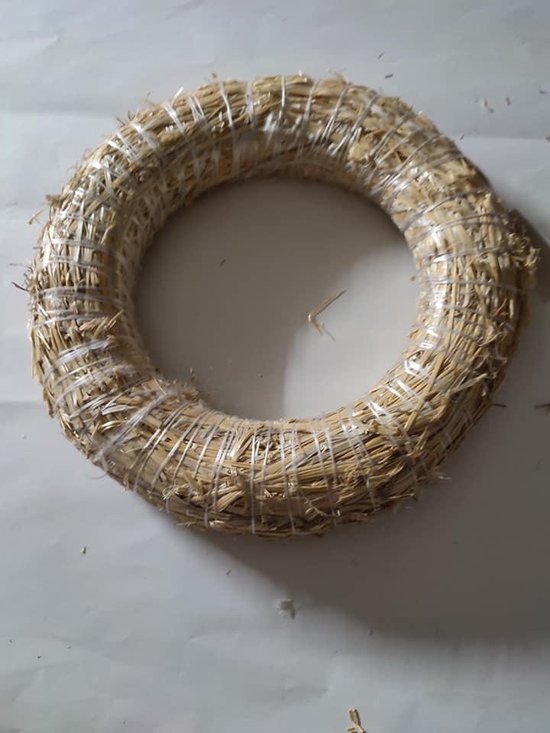 strokrans 4 stuks feestdagen kransen 26 bij 30 cm rond bruin stro bloemstukken | bol.com