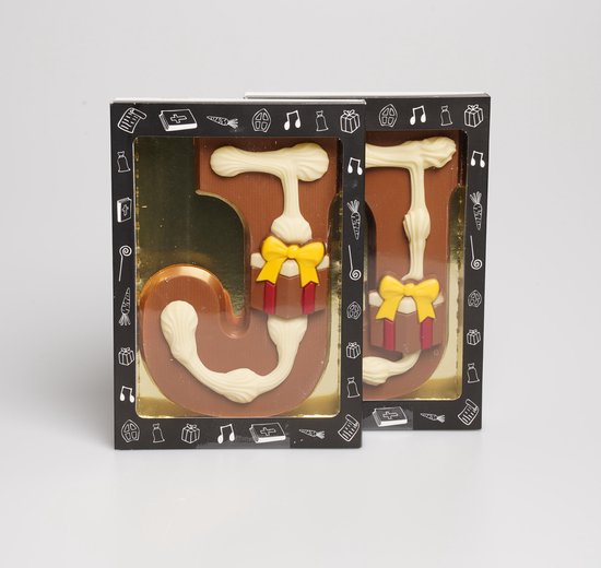 Luxe Gedecoreerde Melk Chocolade Letter J - 240 Gram | bol