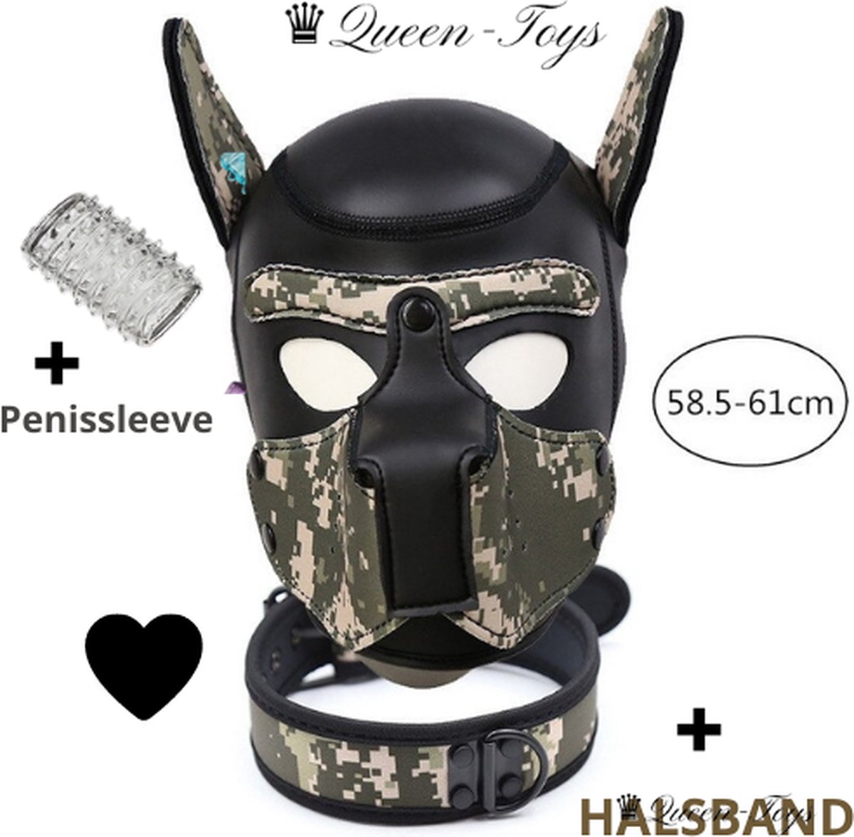 ♛Queen-Toys® BDSM - Masker Puppy - SM - Erotiek - Masker hond ...