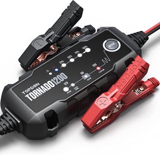 Acculader, voor auto- en motoraccu's, volautomatische intelligente ...