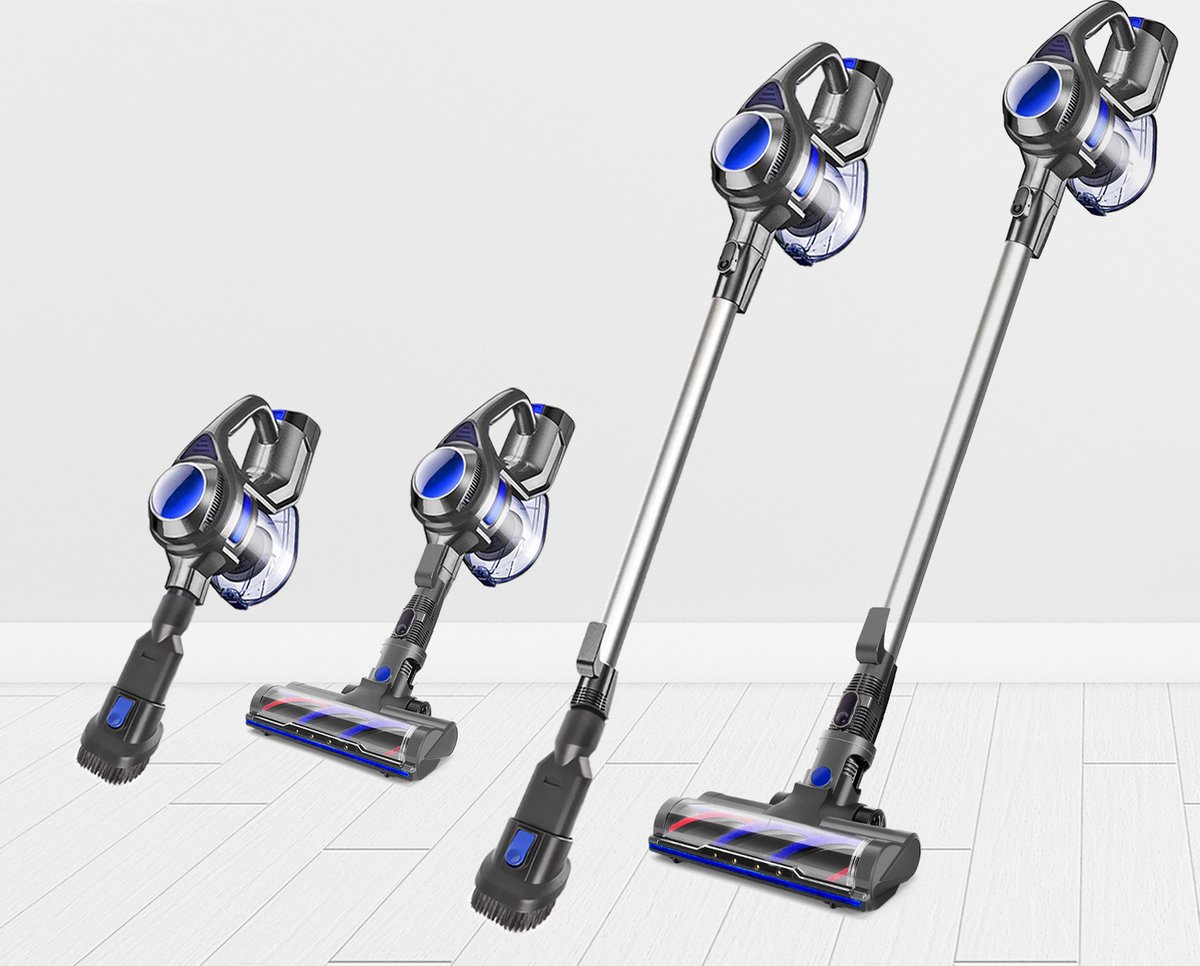 2-in-1 Stofzuiger Zonder Zak Draadloos - Steelstofzuiger Draadloos ...