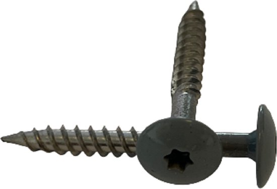Trespa-color-schroef RVS 4,8mm x 38mm Pelsgrijs RAL7000 (100 stuks ...