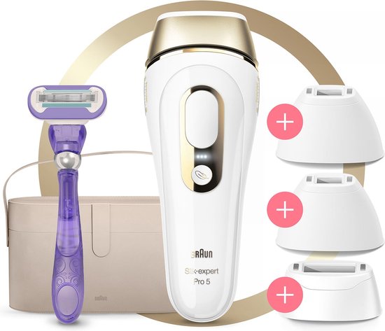 Braun Silk-expert Pro PL5347 laser epilator IPL Goud, Wit | bol