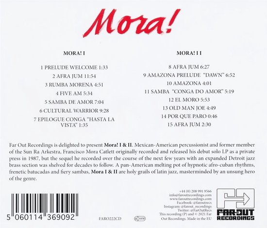 Francisco Mora Catlett - Mora! I & II (CD), Francisco Mora Catlett | CD ...