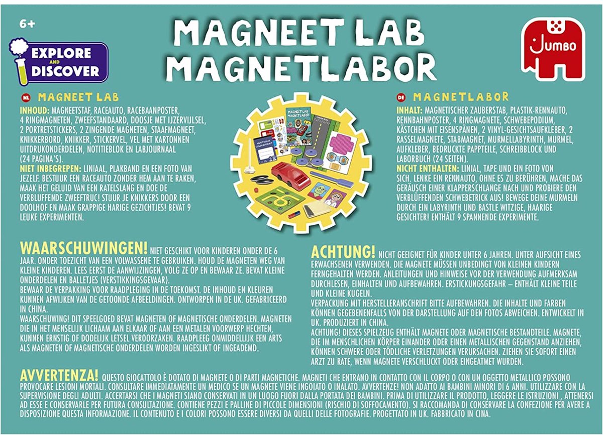 Jumbo Explore & Discover Magneet Lab - Experimenteerset | bol.com