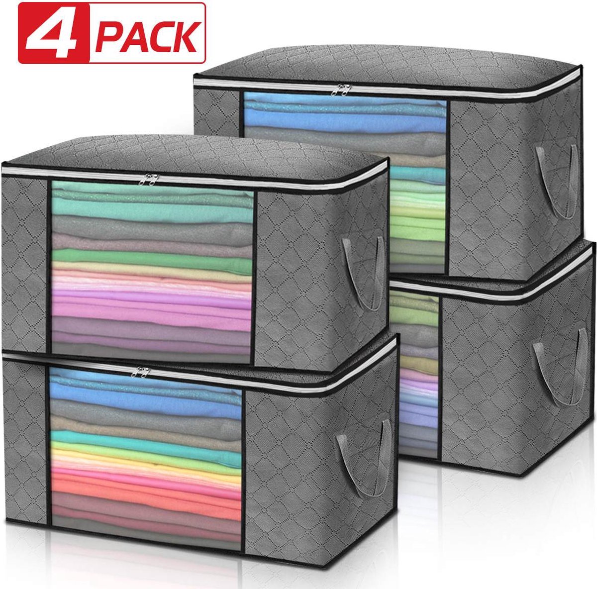 Opbergtas-Kleding Opslag in Kast-Organizer Box-Kleding Sorteren-4 Stks ...