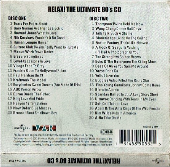 Relax! Ultimate 80'S -40T, Various | CD (album) | Muziek | bol