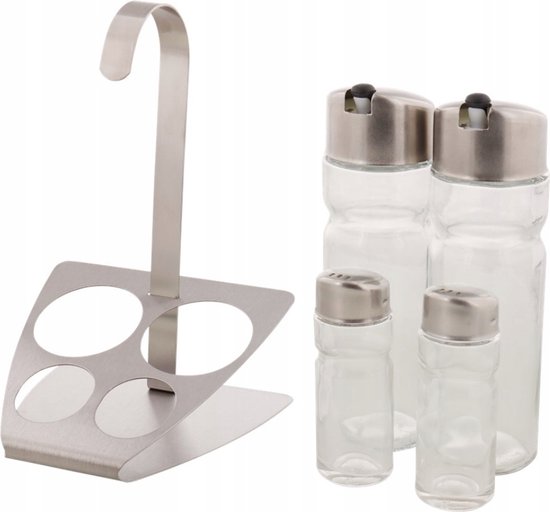 Olie & Azijn en Peper & Zout Set LUUK - Keuken Musthave - Transparant ...