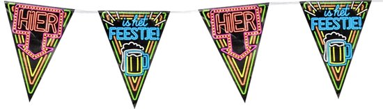 Paperdreams Neon party vlag feestje | bol.com
