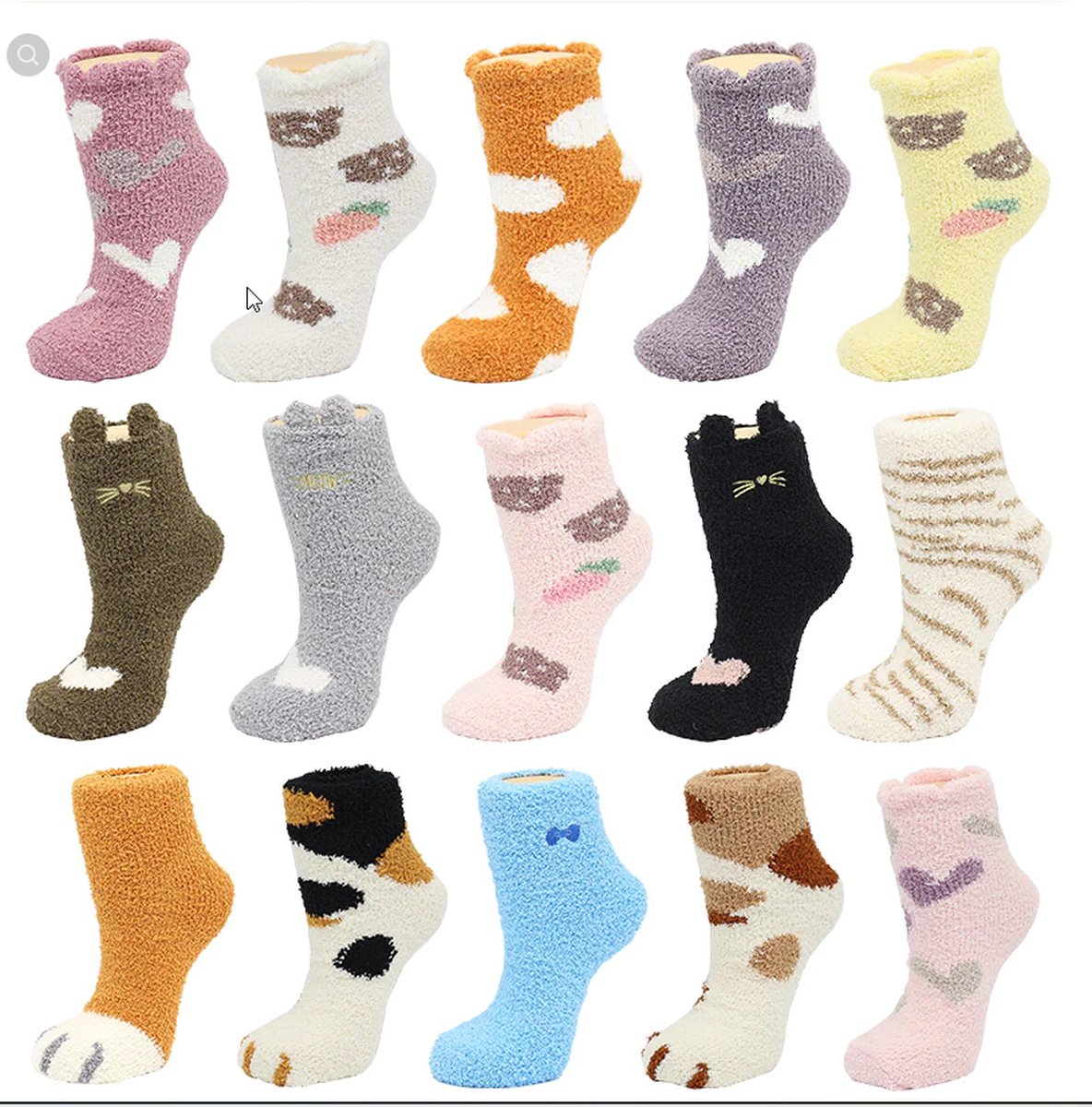 Fluffy Sokken dames - 6 paar - winterbox - huissokken - dikke sokken ...