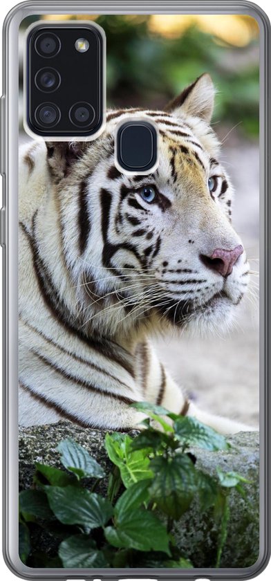 Telefoonhoesje Geschikt voor Samsung Galaxy A21s hoesje - Tijger - Wit ... Telefoonhoesje Geschikt voor Samsung Galaxy A21s hoesje - Tijger - Wit ...