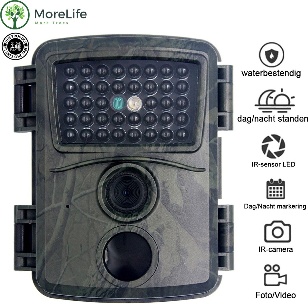 MoreLife | Caméra de faune avec vision nocturne | Caméra animalière ...