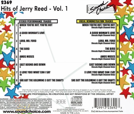 Hits of Jerry Reed, Vol. 1, Karaoke | CD (album) | Muziek | bol.com