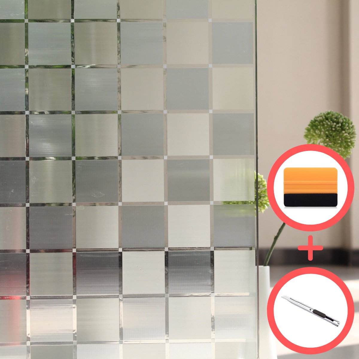 COMAMOR Raamfolie - Isolerend - Statisch & Zelfklevend - Anti inkijk ...