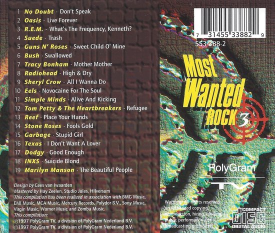 Most wanted Rock (1997), various artists | CD (album) | Muziek | bol.com