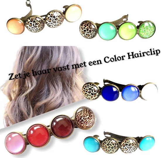 Hairpin.nu Color Hairclip XL haarspeld haarmode goud groen | bol