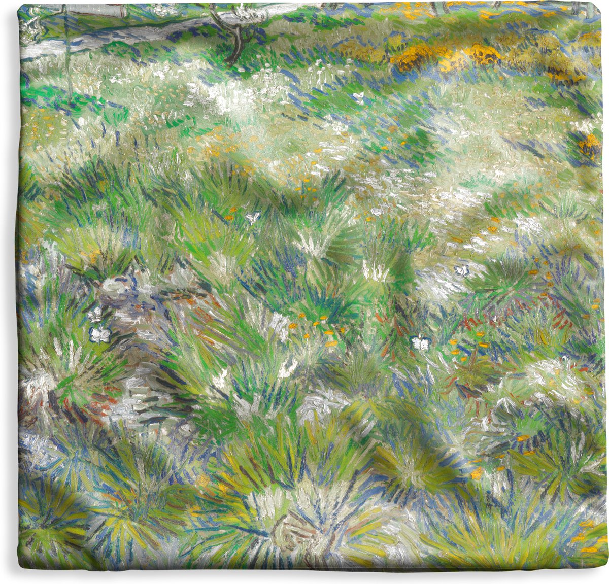 Kussenhoes 60x60 cm - Grasveld met bloemen en vlinders - Vincent van Gogh - Katoen /... | bol