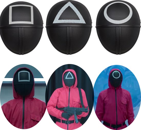 - Masker - Vierkant - Te gebruiken als Game masker - Inktvis spel ...