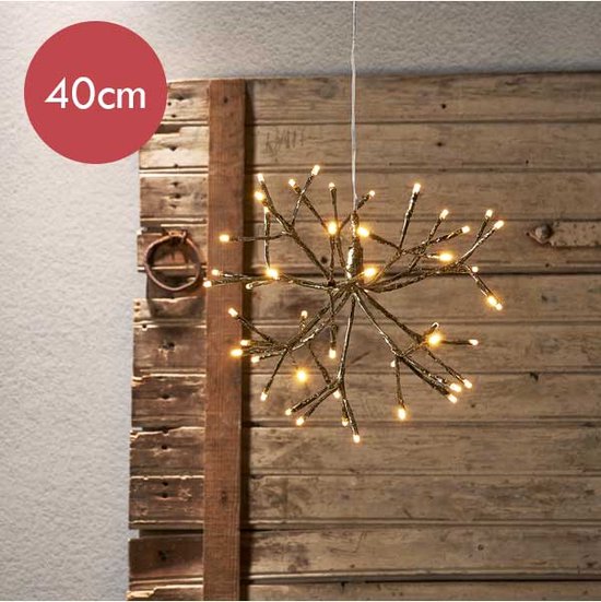 Poolster goud met 64 micro LED lampjes - Ø 40 cm | bol