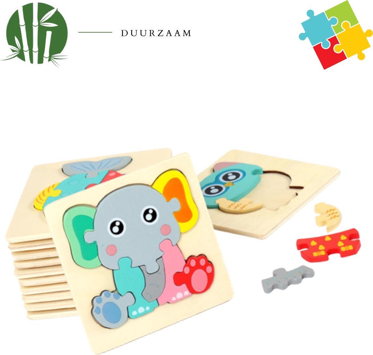 Hond puzzel - Houten puzzel - Vormenpuzzel - Hout - knopjespuzzel ...