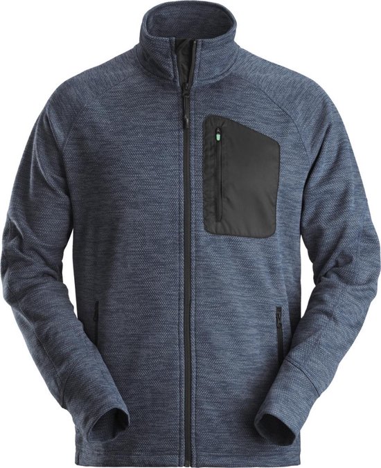 Snickers 8042 FlexiWork, Fleecejack - Donker Blauw/Zwart - S | bol