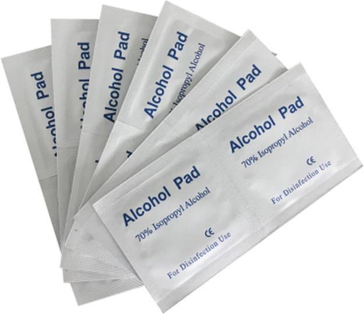 50x alcohol pads - Alcohol doekjes 50 stuks - Desinfectie doekjes ...