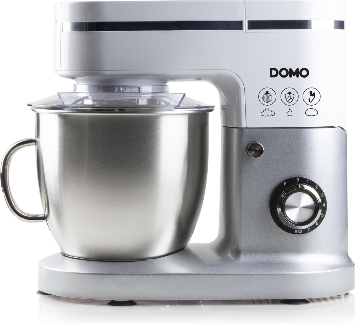 Domo DO9231KR - Keukenmachine - 1200W - 6L - Incl. blender - Wit/Zilver ...