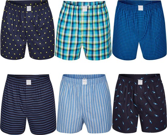 MG-1 Wijde Boxershorts Heren 6-Pack Multipack Design mix - L | bol.com