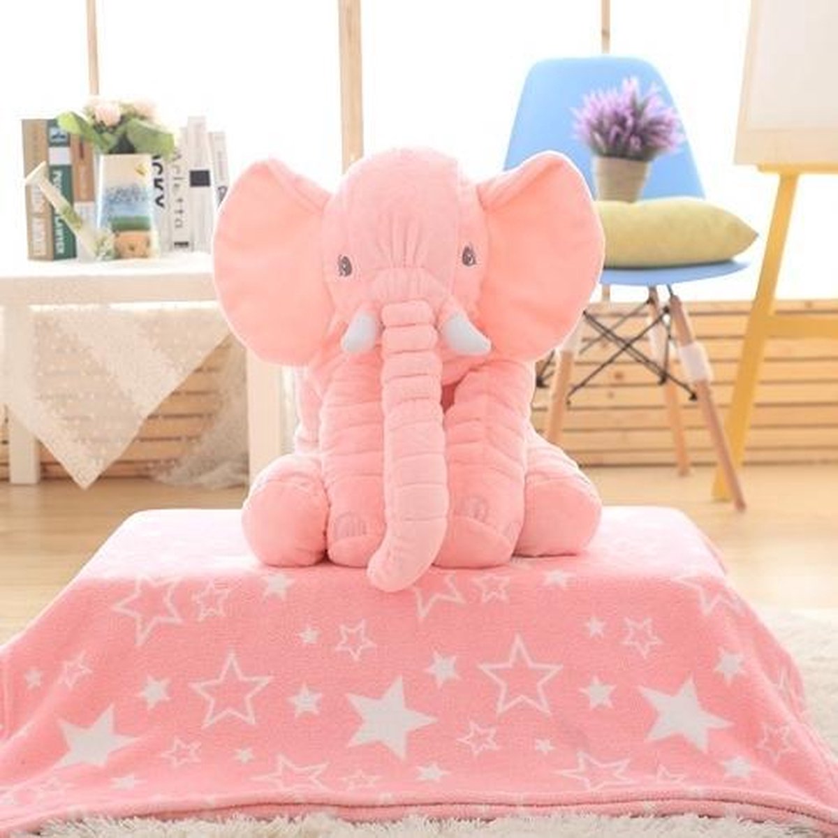 Knuffel Olifant XL 60cm - Baby Roze - Kraamcadeau meisje | bol.com
