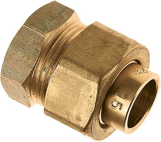 Bonfix 3 delige messing koppeling binnendraad x capillair 1 x28mm | bol.com