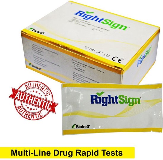 RightSign drugstest panel (urine) | Drugstest Dipcard Urine Test op 7 ...