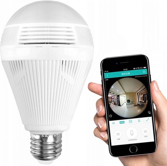 E27 Gloeilamp met IP wifi camera met bewegingsensor | bol