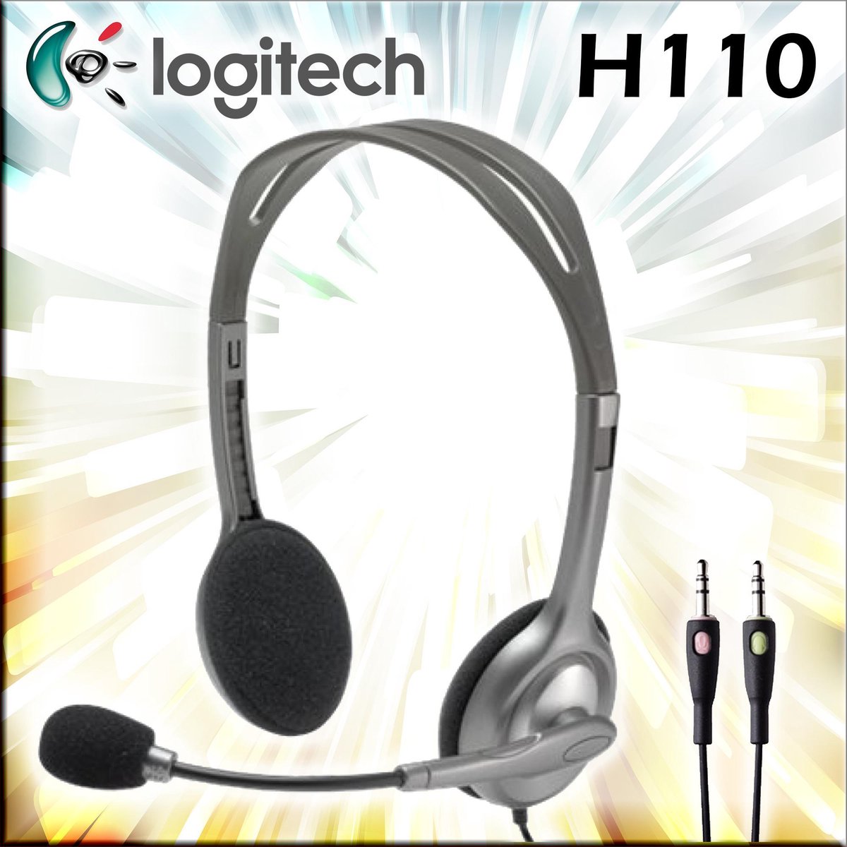 Logitech headset / hoofdtelefoon / koptelefoon met microfoon - met 2 ...