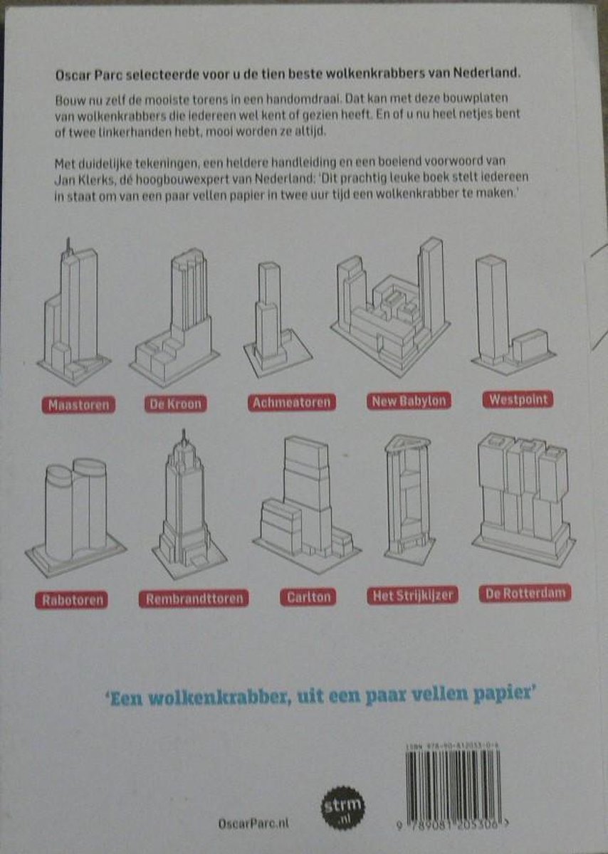 Modelbouw, Hoogbouw in Nederland. 10 bouwplaten van beroemde gebouwen ...