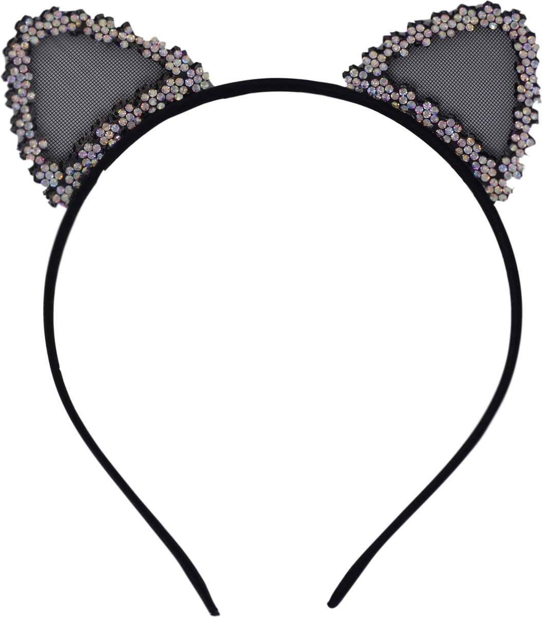 bol.com | Jessidress Haar Diadeem met Katten Oren vol strass Meisjes ...