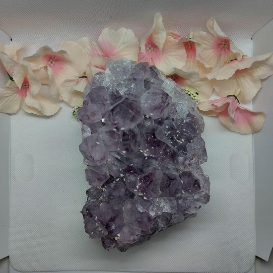 Ruwe Amethist met Calciet | bol