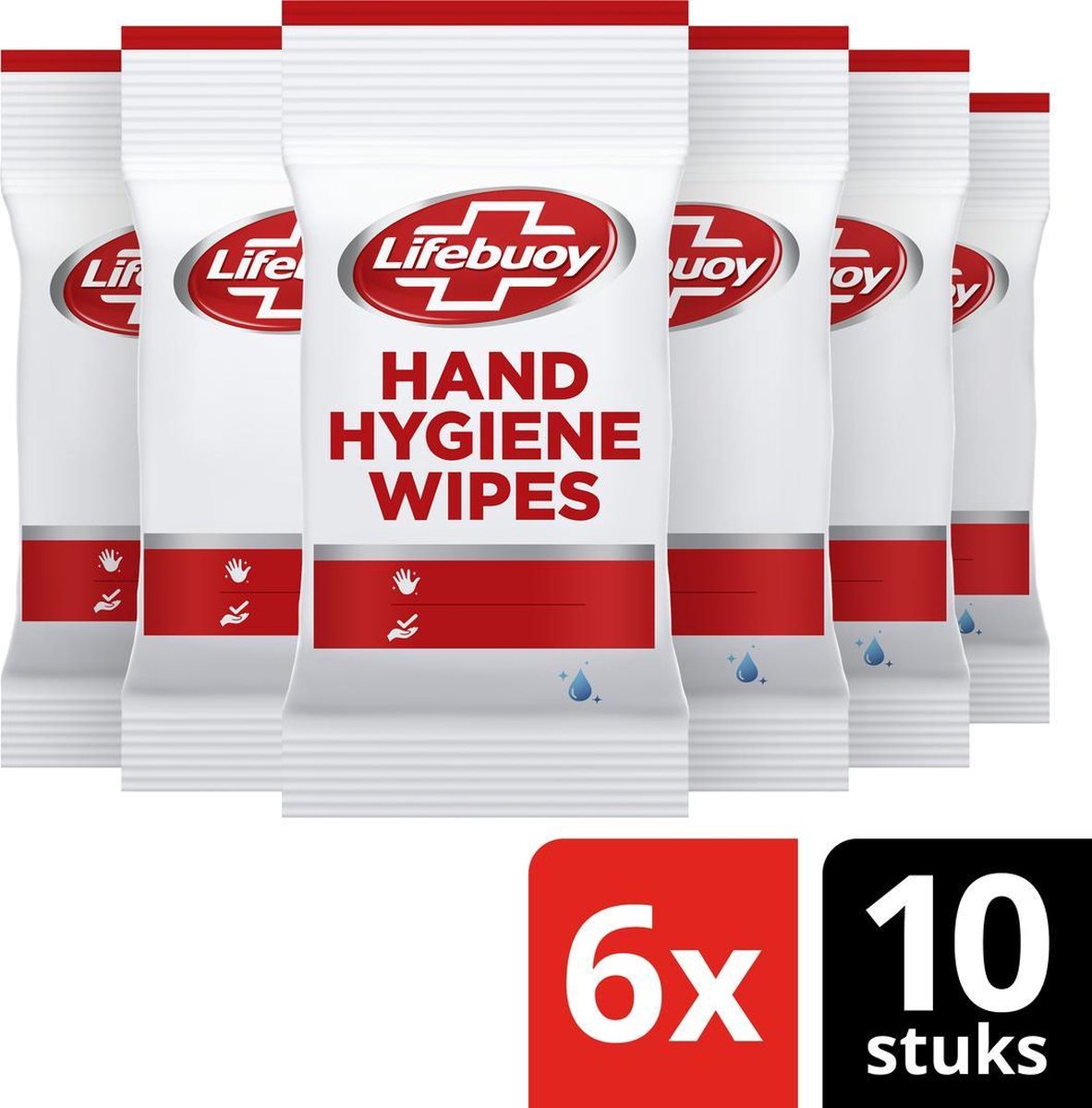 Lifebuoy Hygiene Hand Wipes - 6 x 10 stuks - Voordeelverpakking | bol