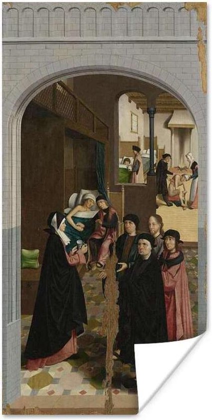 Poster De zeven werken van barmhartigheid: De zieken verzorgen ...