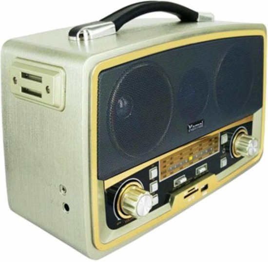Kemai Retro Design Radio - Oplaadbaar - Goud | bol.com