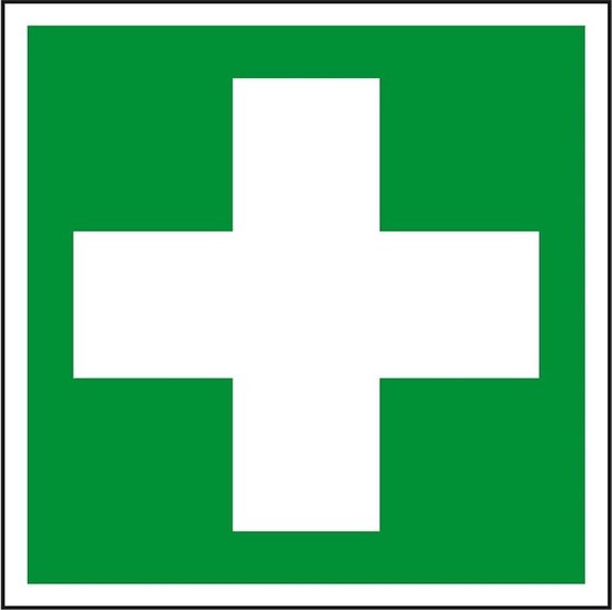 EHBO sticker - ISO 7010 - E003 300 x 300 mm | bol