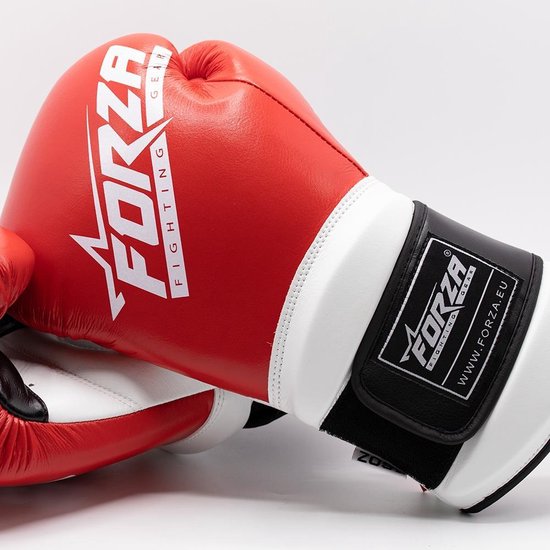 Forza Boxing Gloves - Microfiber VEGAN - Red/White - 12oz | bol