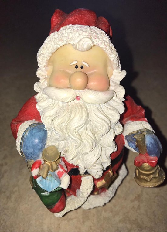 Staande kerstman decoratie pop/kerstpop beeld 20 cm - Kerst versiering ...