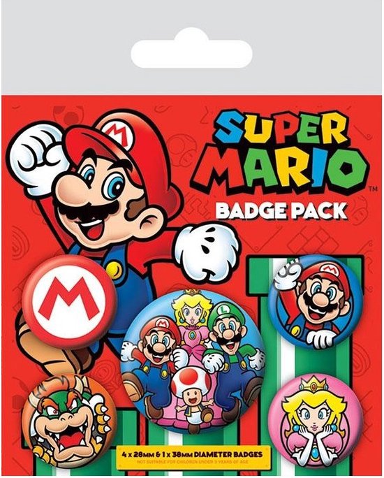 Super Mario - Button Badge Set (Multi-colour) - Nintendo | bol.com