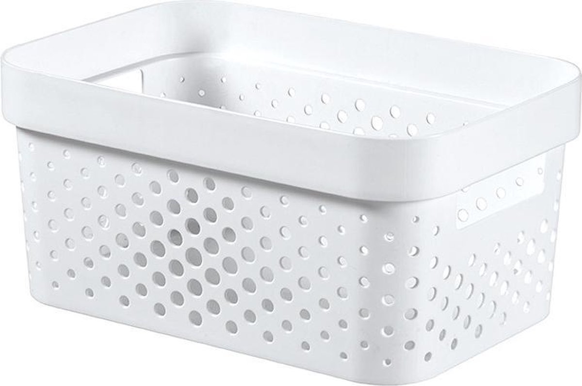 Curver Infinity Box Dots 4.5l Wit - 100% Recyclé | bol.com