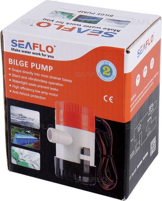Seaflo Bilgepomp 12volt - Lenspomp - Waterpomp - 22liter per minuut ...