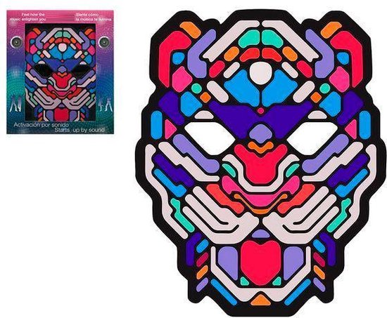 Masker Led Luipaard - Lichtgevend - Geluidsreactief - Partymasker ...