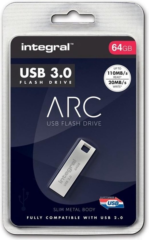 Integral USB Stick 3.0 64GB Metal | bol